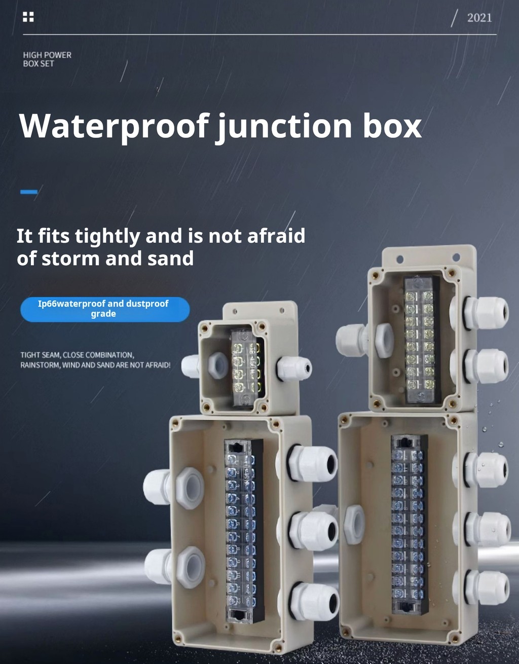 Outdoor Waterproof Junction Box With Terminal TB Set Plastic Junction ...
