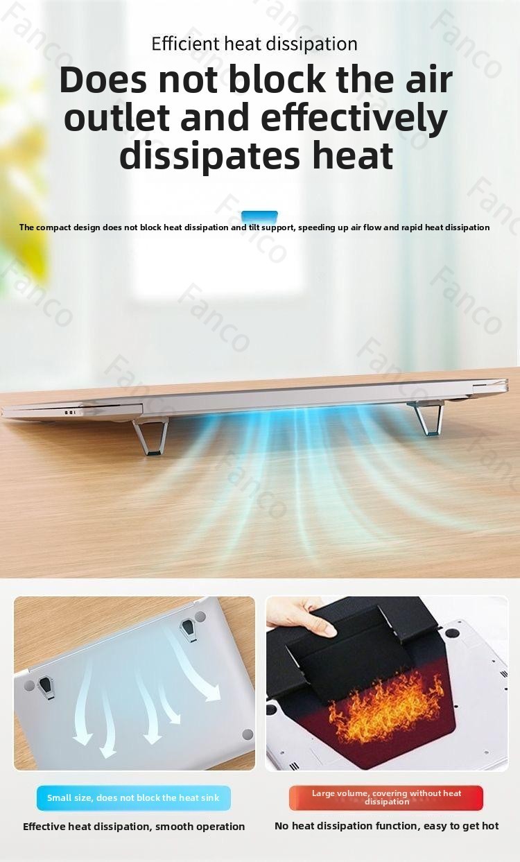 Portable Invisible Laptop Stand, Mini Aluminum Cooling Pad,Computer ...