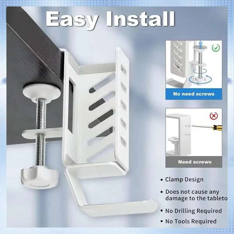 Side L07A-Desk Vertical Stand,No Drill Desop Mount,Hanging Laptop ...