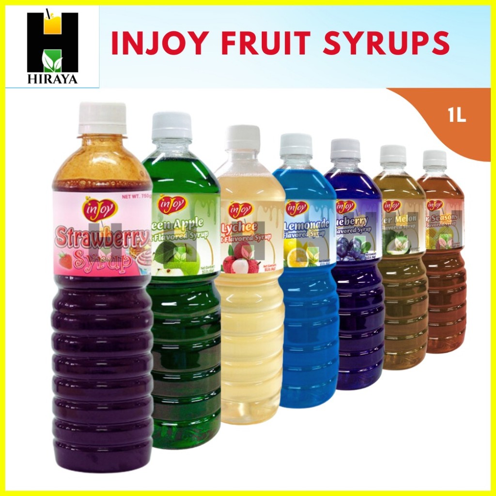 Injoy Fruit Flavoured Syrup 1L / Fruit Tea / Ice Cream Syrup / Pancake ...