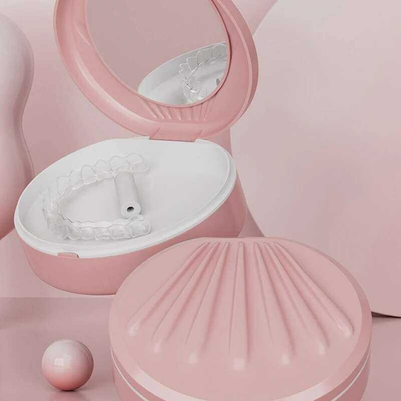 Case Aligner Orthodontic Storage Box With Mirror Fake Teeth Denture ...