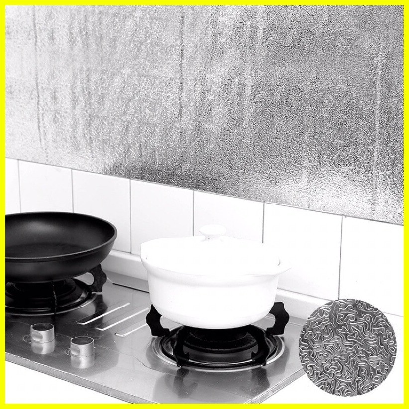 shopee self adhesive Kitchen wallpaper 5mx45cm per roll | Shopee ...