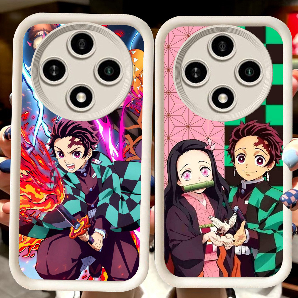 H109 Tanjiro X Nezuko White Case for Xiaomi Redmi POCO C75 A3X C61 X7 ...