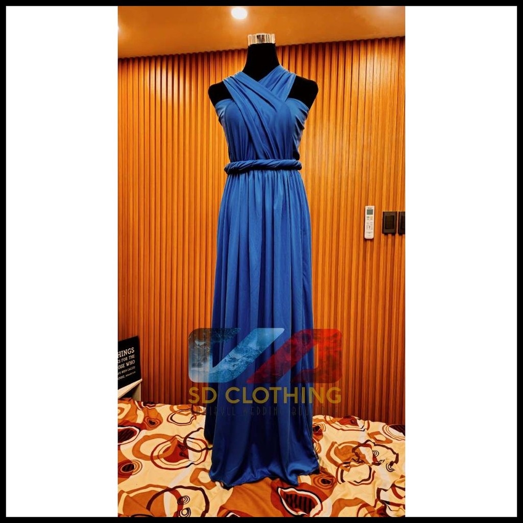 Infinity Dress Dusty Blue Wedding Dress | Shopee Philippines