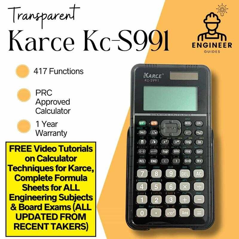 Karce Kc-S991 Scientific Calculator PRC Approved Transparent | Shopee ...