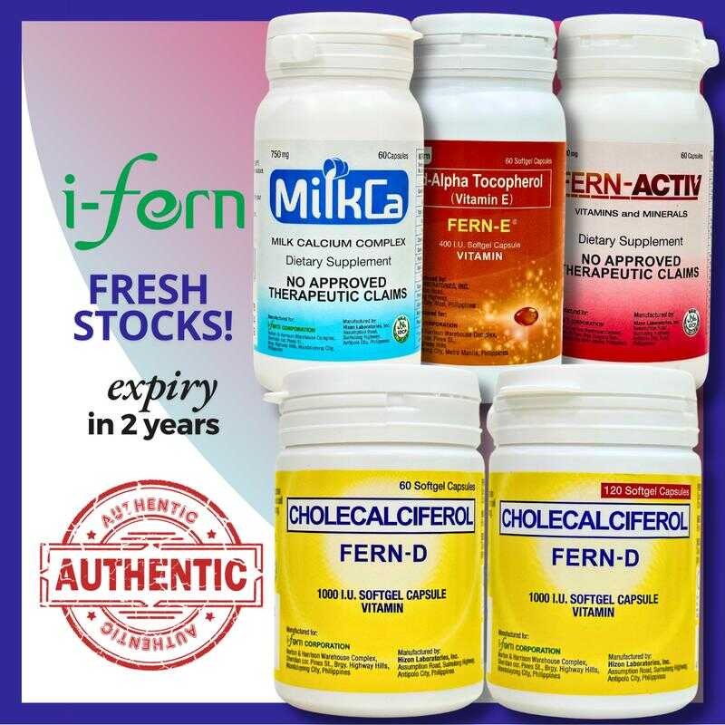 Fern-D Cholecalciferol 1000 I.U Sofgel Capsule Vitamin 60Softgels By I-Fern | Shopee Philippines