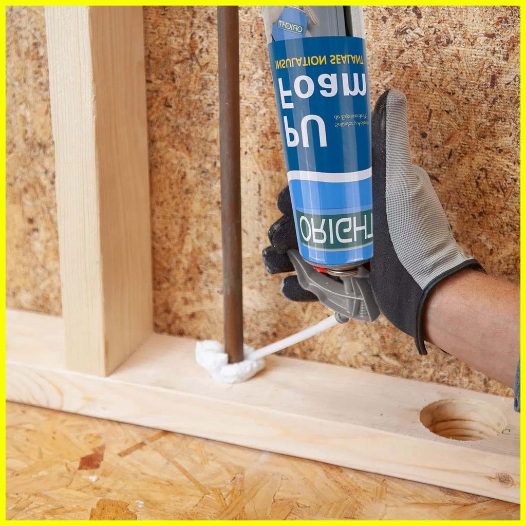Oright Polyurethane Foam PU Foam Spray (750ml) Fills Cracks And Joints, Gaps Around Pipes, Vents ...