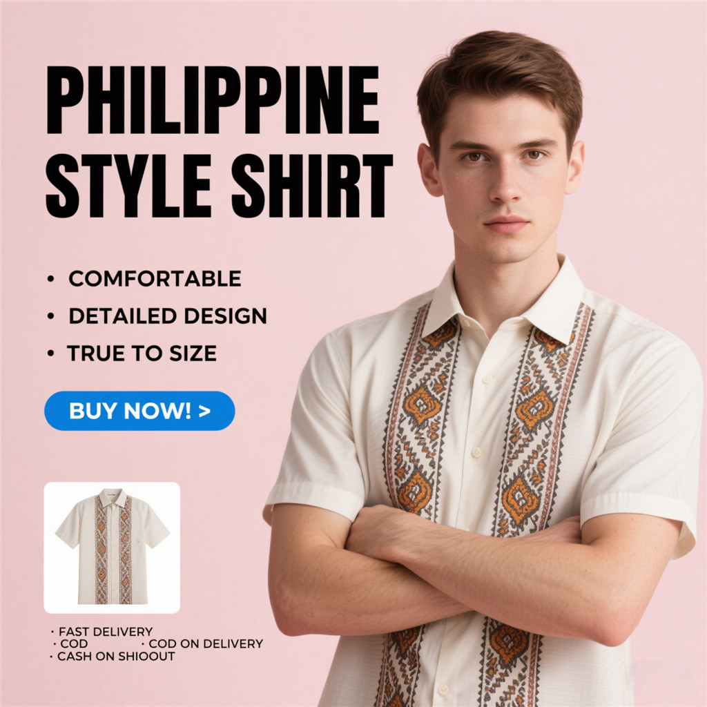 2025 modern barong filipiniana Pinya Jusilyn Polo Barong Short Sleeves ...