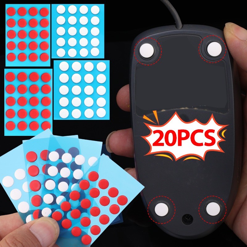 6/7mm Small Round Dots Paster - Universal Mouse Skates Patch - Non-slip ...