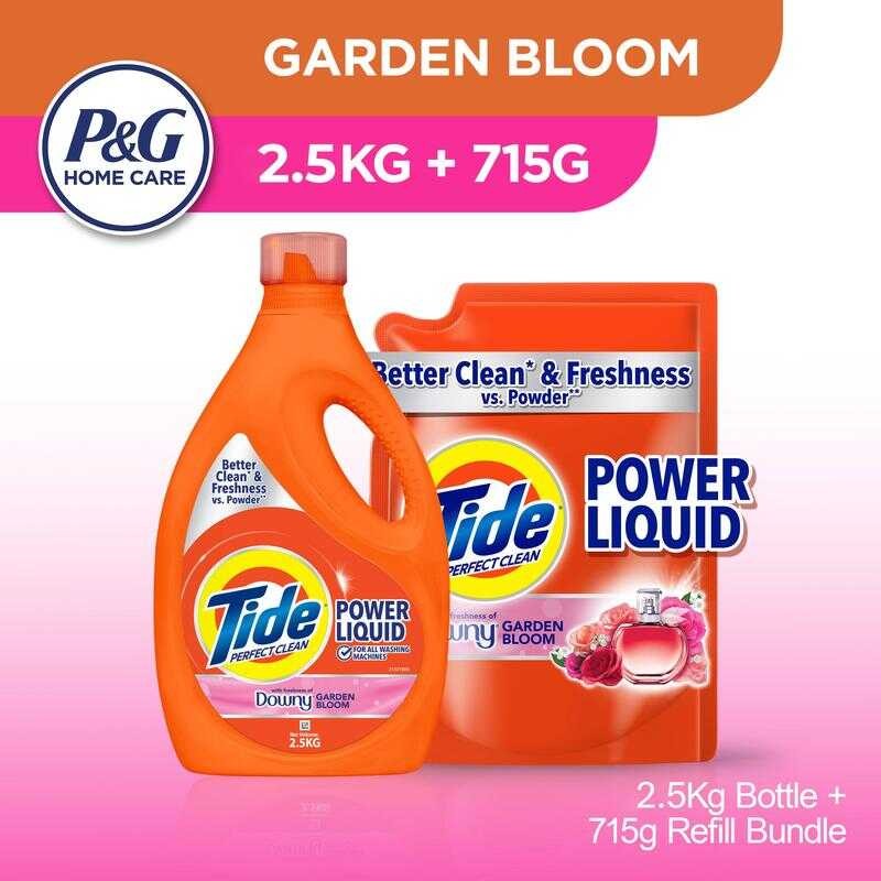 Tide Liquid Detergent Garden Bloom 2.5Kg+715G Bottle Refill (Fresh ...