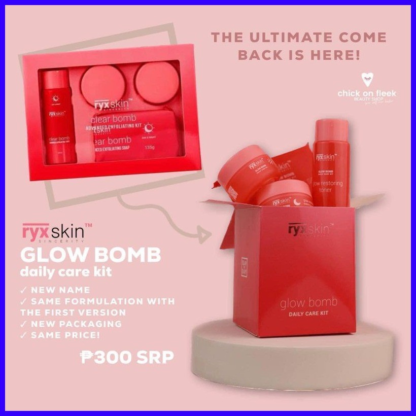 Glow bomb/Clearbomb Advance Exfoliating set (New packaging) | Shopee ...