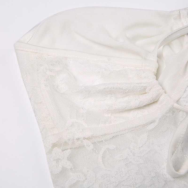 SweeticMe Women's New Fashion Solid Color Sexy Backless Lace Up ...