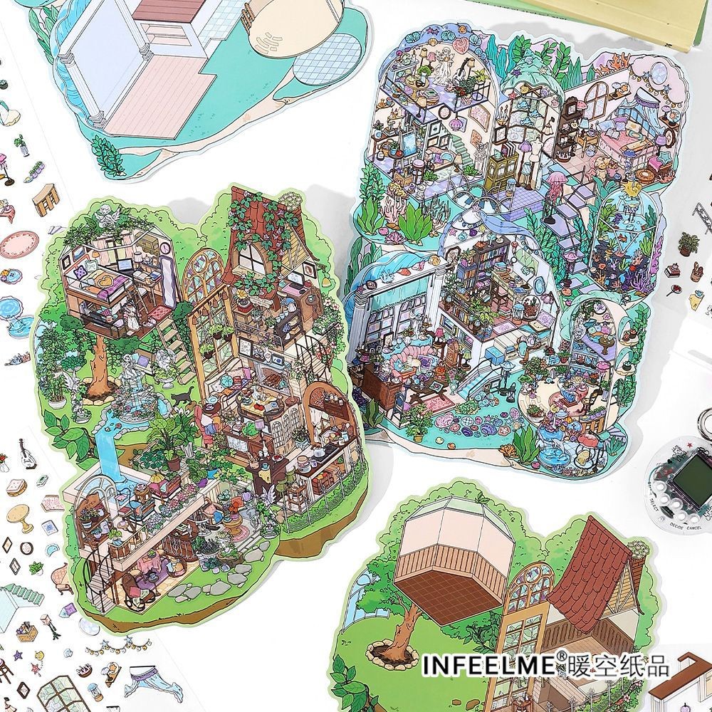 Idako [My Cabin Fifth Series] 2.5D Large Size Landscaping Sticker ...