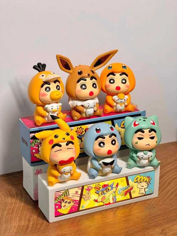 Crayon Shin-chan COS Pikachu Figure Blind Grooving Blade Box Pokémon ...