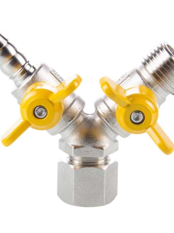 Adapter Gas Outlet Three-Way Valve One Inlet Two Outlets Natural Gas ...