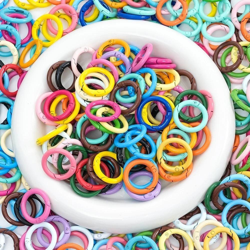 1Pcs Painted O Ring Spring Clasp Openable Round Carabiner Keychain ...