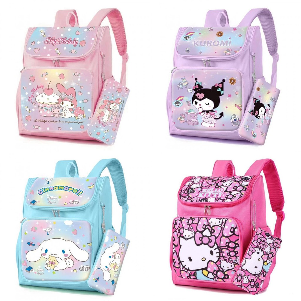 Kuromi Ergonomic Sanrio School Backpack With Expandable For Storage ...