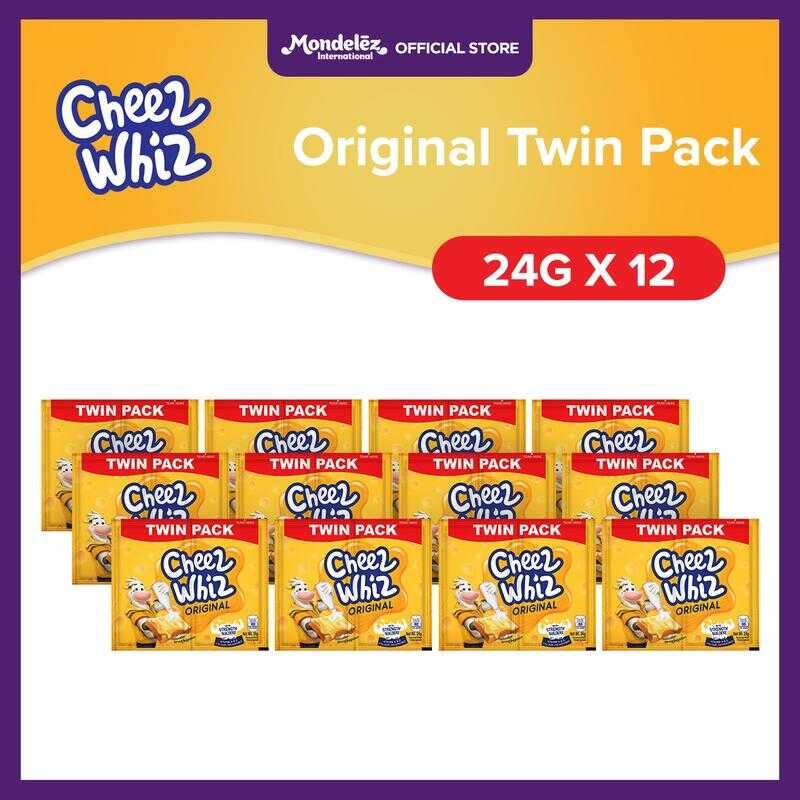 8Fb6 Cheez Whiz Twin Pack - Original Cheese Spread 24G With Vitamin A ...