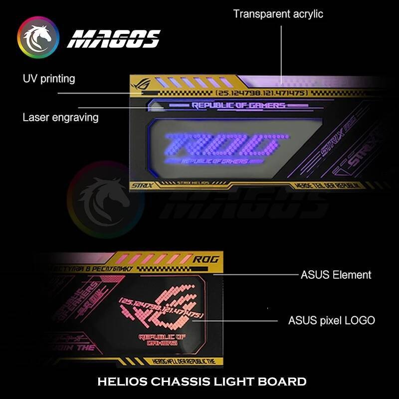 Light RGB Panel Backplate Dynamic Display For Asus ROG Strix Helios ...