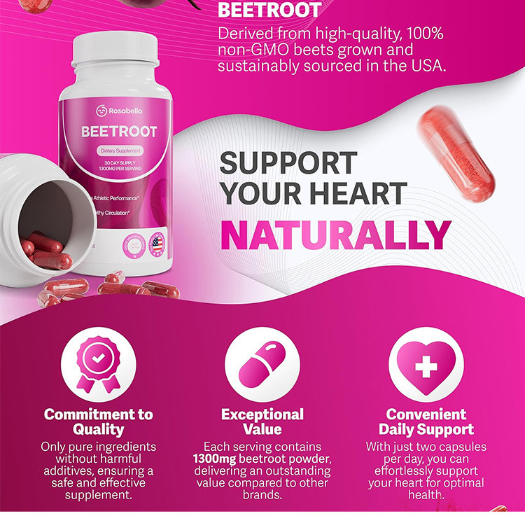 【Rich in vitamins/antioxidants】Mga Kapsul ng Beetroot/Palakasin ang ...