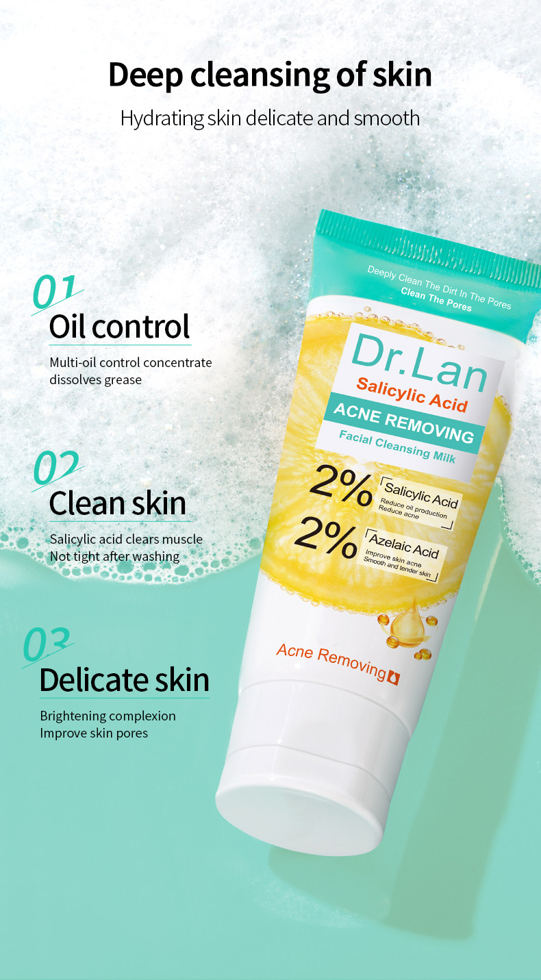 Whitening Essence+Facial Cleanser Moisturizing Reduce Oily Skin Prevent Pimples Deep Cleansing ...