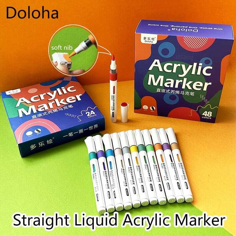 Doloha 72 Colors Model Kit Markers Set, Acrylic Marker For Mecha Models ...
