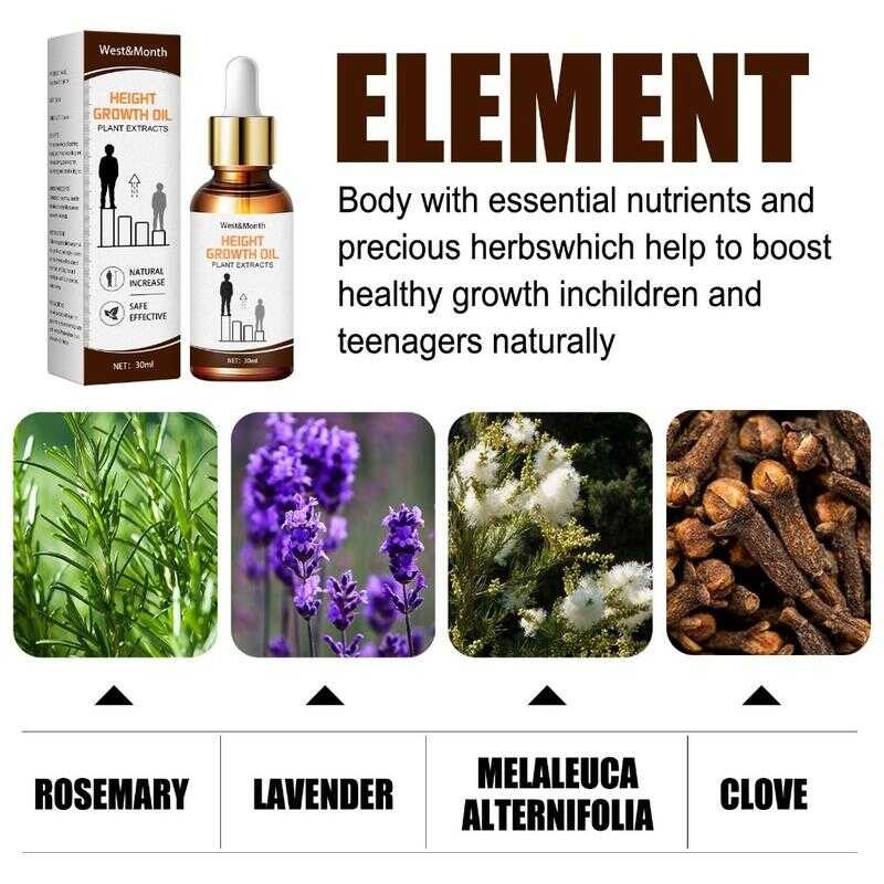 Body West&Month Growth Essential 30Ml Original Enhancer Height Increase ...