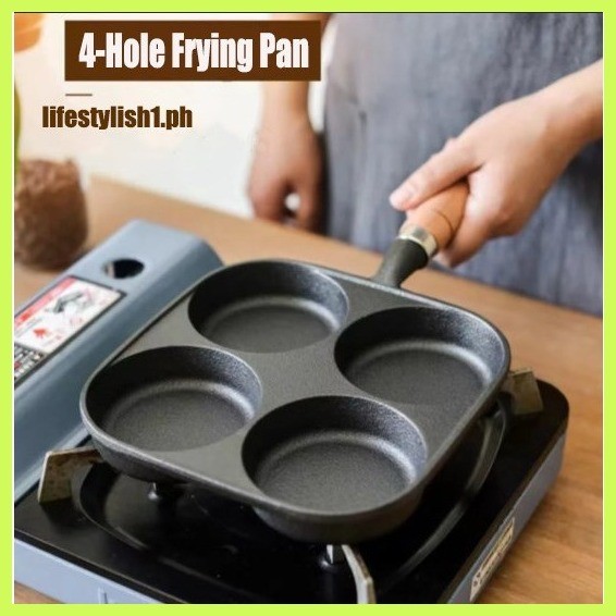 [outdoorstyle.ph] 4-hole omelette pan non-stick pan household breakfast ...