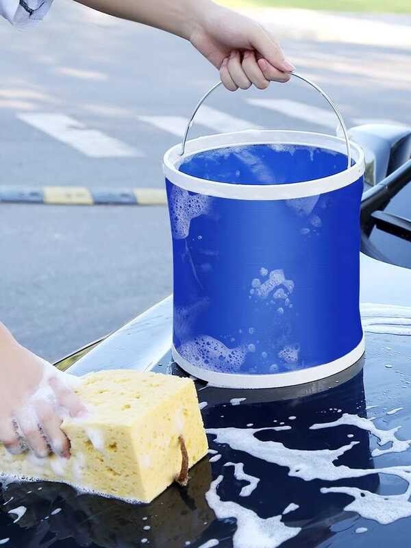 Folding water bucket for cars, expandable and retractable bucket ...