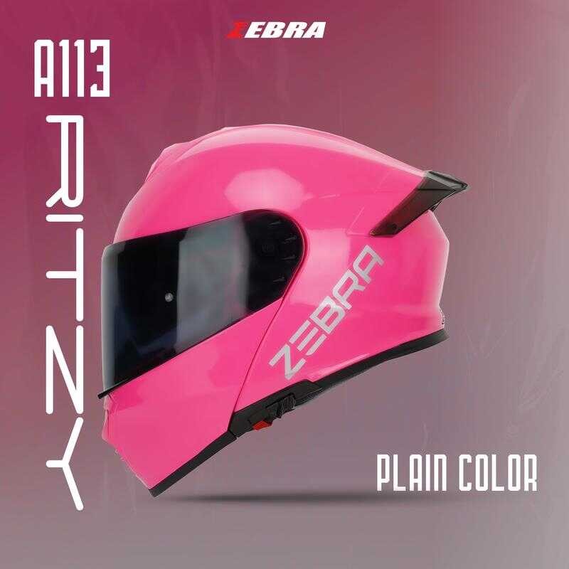 ZEBRA A113 RITZY Dual Visor Modular Type Motorcycle Helmet | Shopee ...