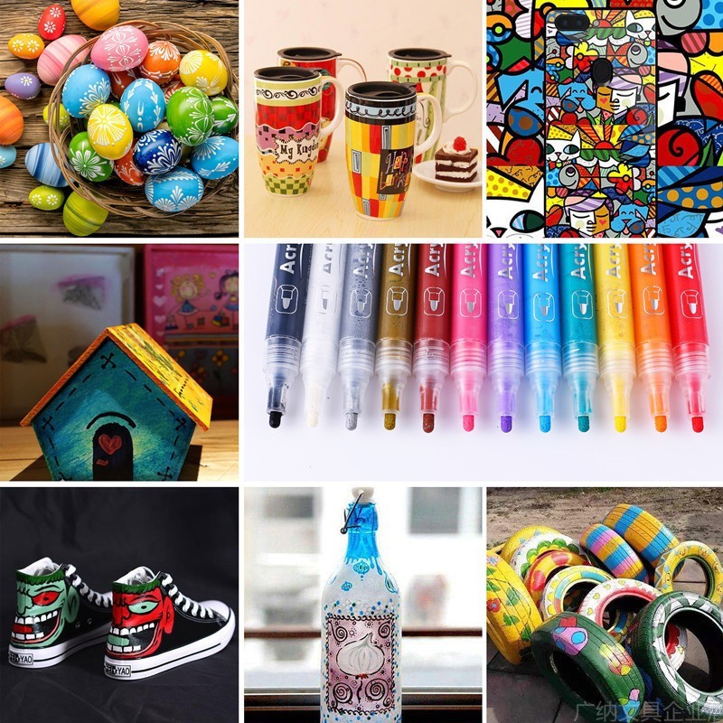 Waterborne Graffiti Pen Acrylic Mark Pen Layered Painting Pen | Shopee ...