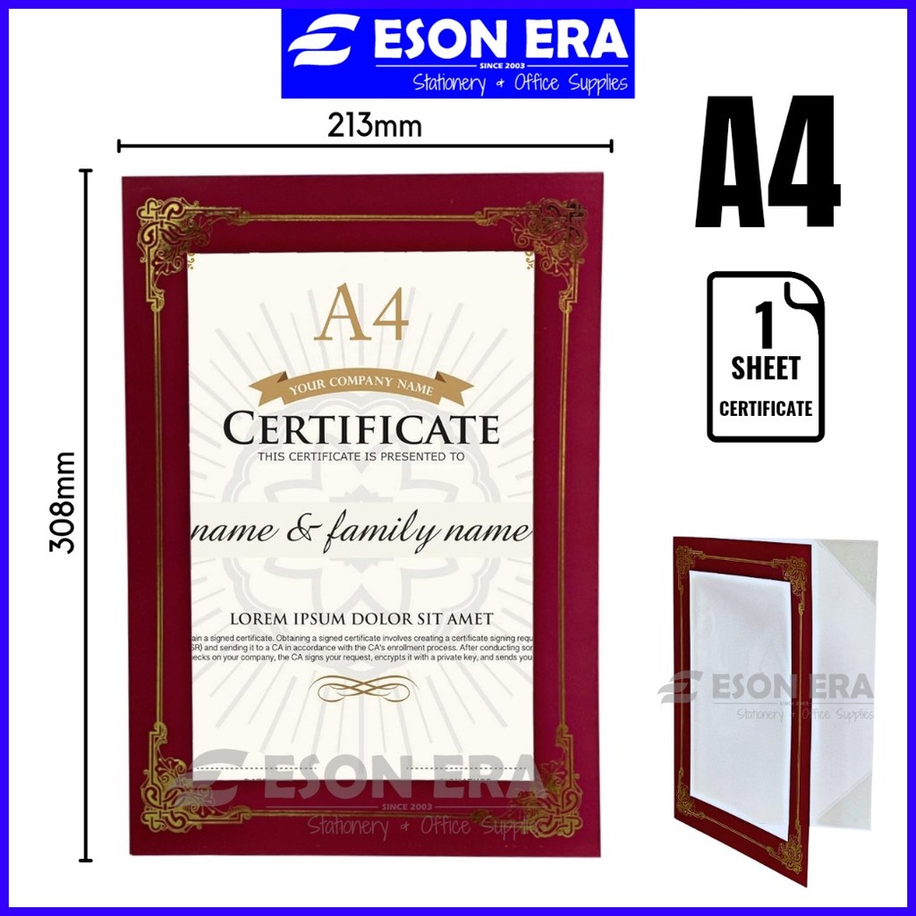 Certificate Folder with PVC Cover Sijil Fail | Shopee Philippines
