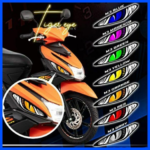 Yamaha Mio i125 Eye tiger design Cyan Color tiger/ Eye tiger cyan color ...