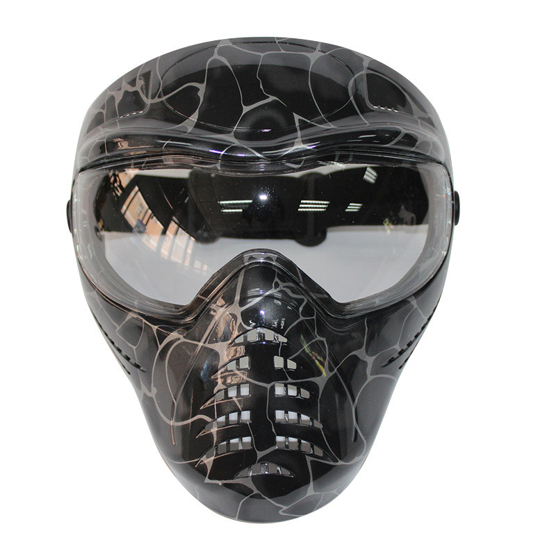 Black Mamba Snake Pattern Paintball Mask, Real Person CS Field ...