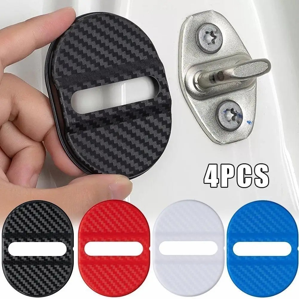 4pcs MG Car Door Lock Protective Cover ABS Self-adhesive Car Door Lock ...