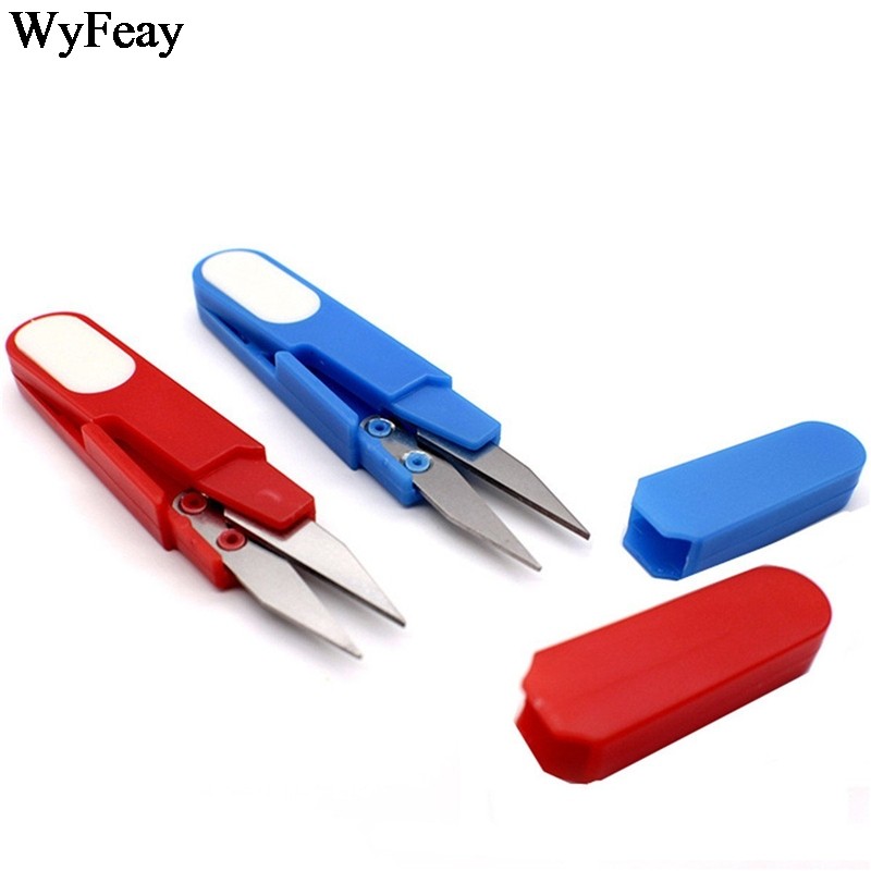 1 Pcs Plastic Handle Safety Cover Thread Clipslyarm Cutting Scissors ...