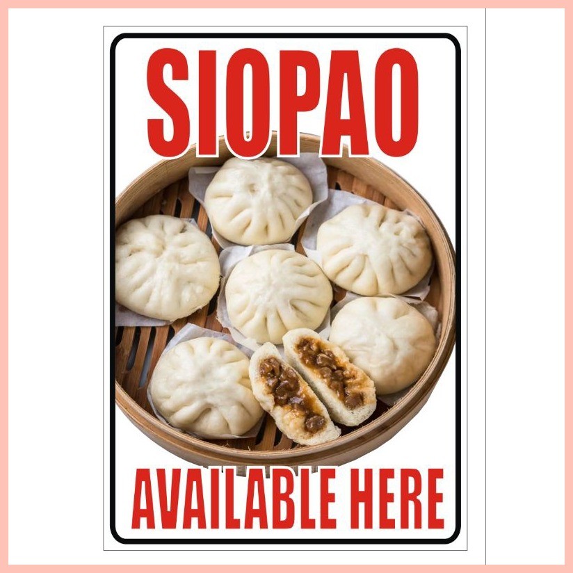 PVC Plastic signage A4 size for food stalls cart kiosks signage ...