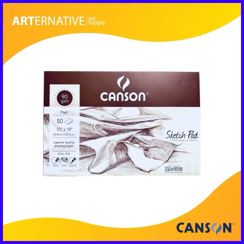 Canson Sketchpad 90gsm 9x12", 12x18" | Shopee Philippines