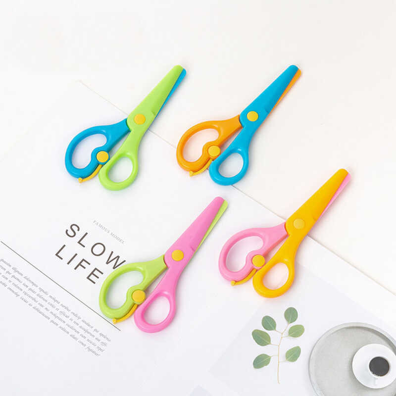 YUTU Plastic Safety Scissor Round-Headed Student Kid Craft DIY S46 ...