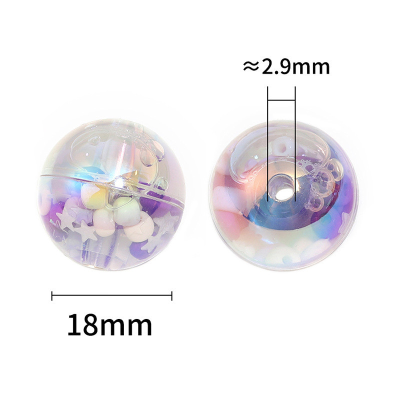 18mm Shaker Beads UV Coated Acrylic Beads Bubble Balls Beads for DIY ...