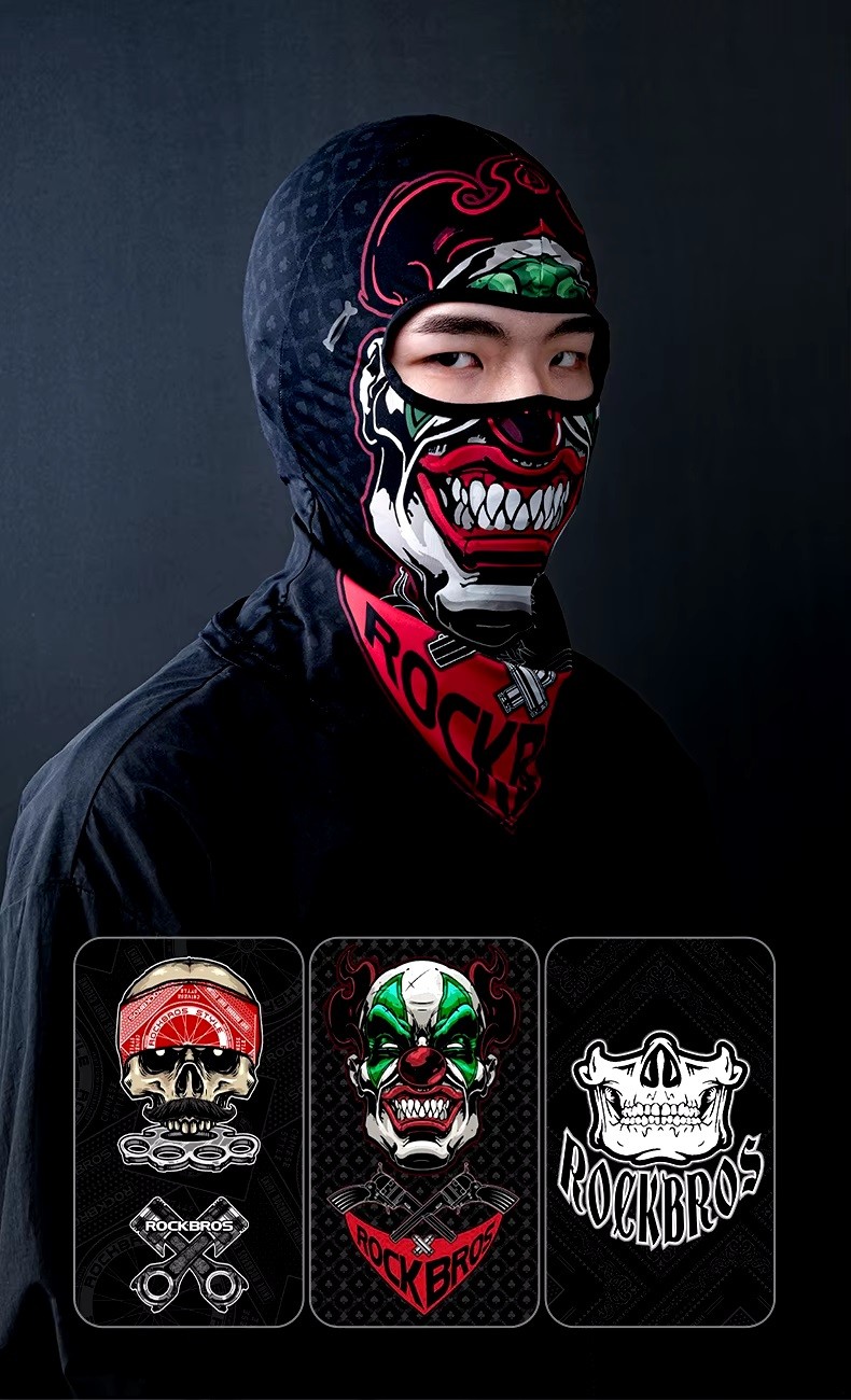 ROCKBROS Quality Custom Full Print Balaclava Bike Motorcycle Full Face ...