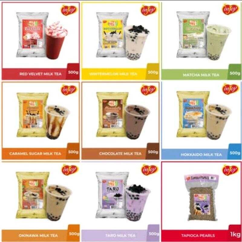 Injoy Milktea 500G (Wintermelon, Taro, Okinawa, Mango Cheesecake ...