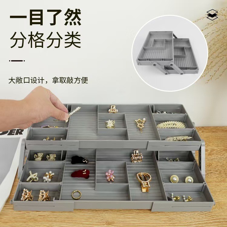 Drawer Organizer Single Row Expandable Folding Jewelry Organizer Tray ...