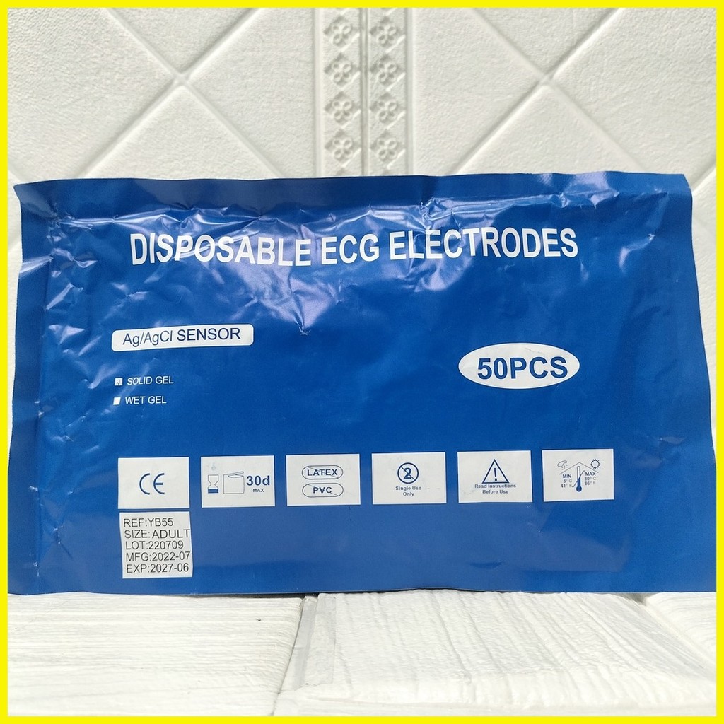 Disposable ECG Electrodes / chest leads (Adult , Pedia) 50 pieces ...