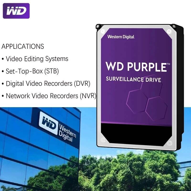 Purple WD 1TB Surveillance Hard Drive Disk SATA III 64M 3.5" HDD HD ...