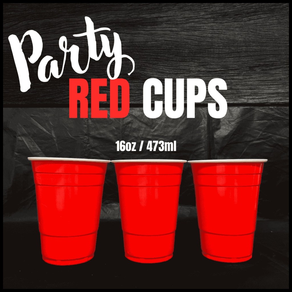 (50pcs) Big Red Cups | Party Cups 16oz / 473ml | Beer Pong Cups ...