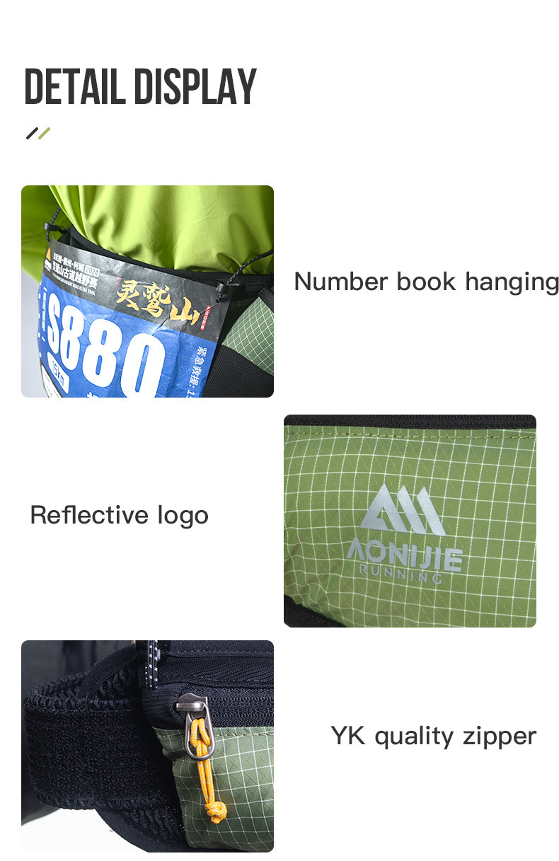 AONIJIE FH2501 Running Waist Bag with 700ml Bottle for Men Women ...