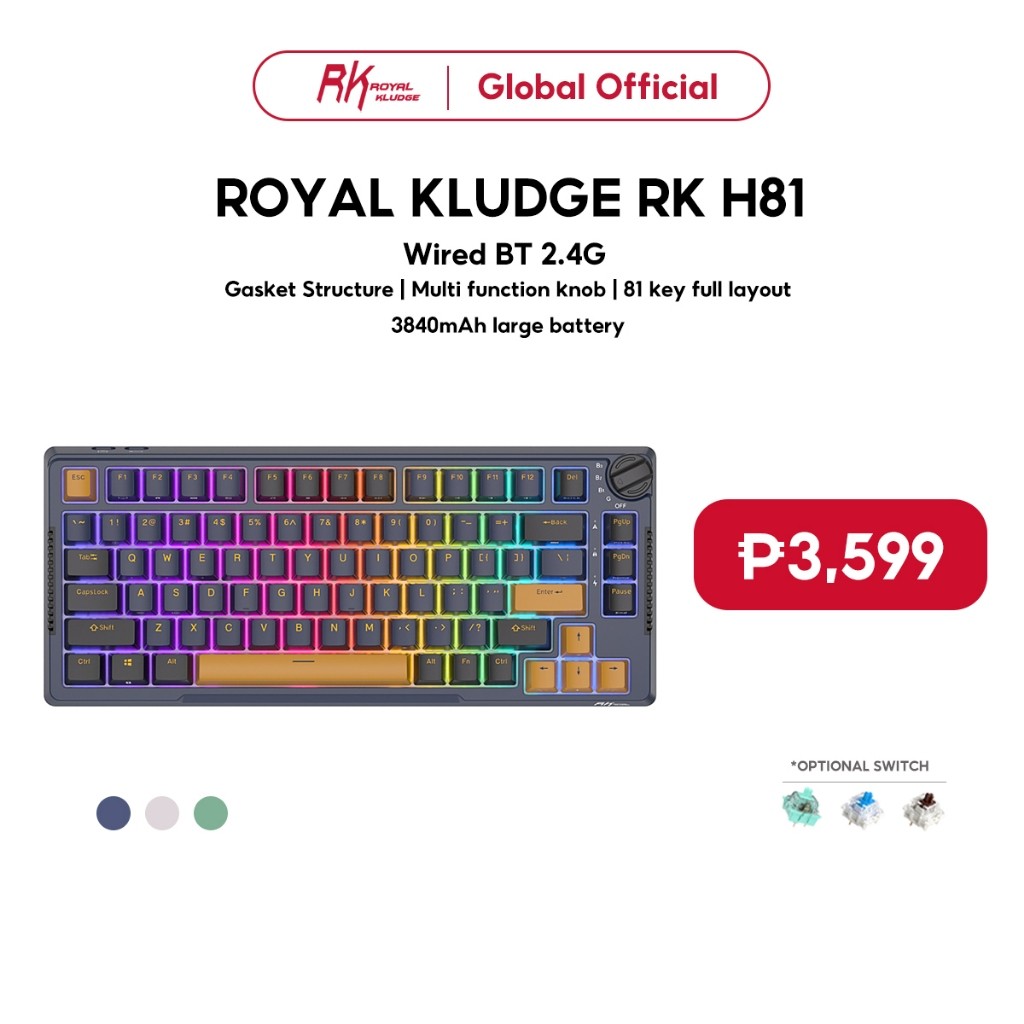 ♞Royal Kludge RK H81 Star Night 81 Key Gasket Structure Tri-mode ...