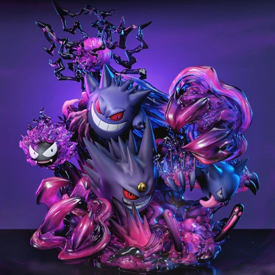 Pokémon Fantasy House Geng Ghost Evolution Group Alien Geng Ghost Pokemon Figure Model Play ...