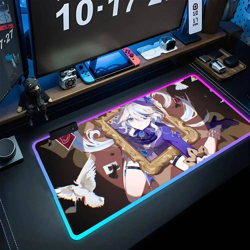 Genshin Impact Focalors Mouse Pad RPG 40x90cm Mouse Mat Gaming ...